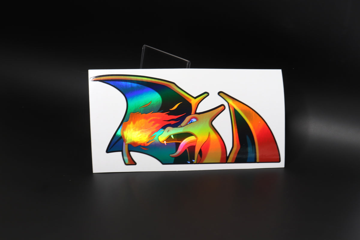 Charizard (Pokémon) Holographic Anime Peeker Decals – The Sign Shop LLC