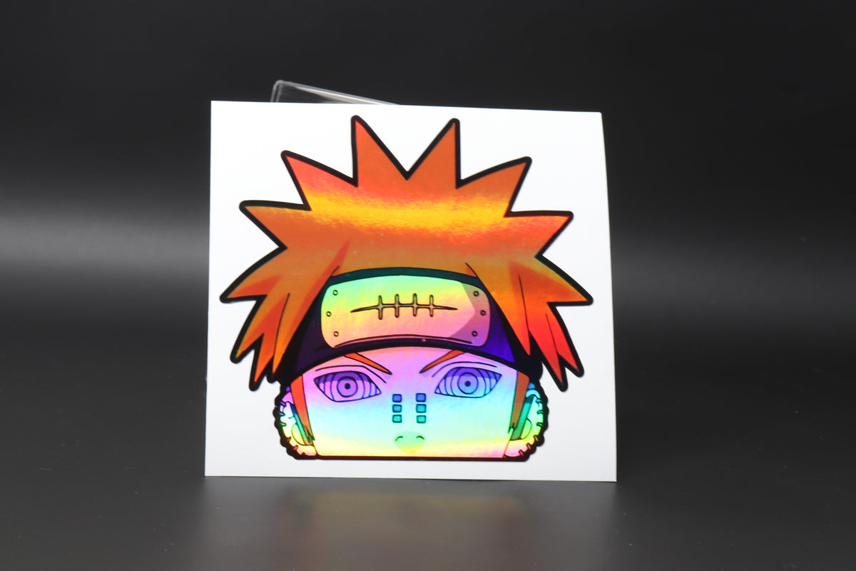 Pain (Naruto) Peeker Anime Holographic Decals – The Sign Shop LLC