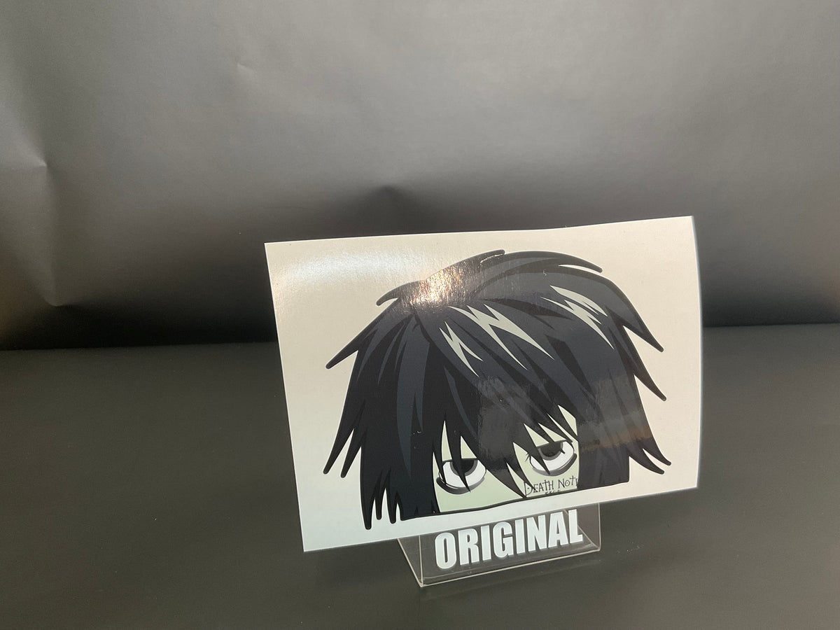 L (Death Note) Anime Sticker Decal Peeker Original – The Sign Shop LLC